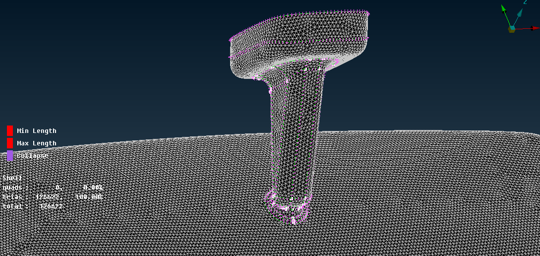 3D Meshing (Volume Mesh) with tetra elements of a Rearview Mirror using ...