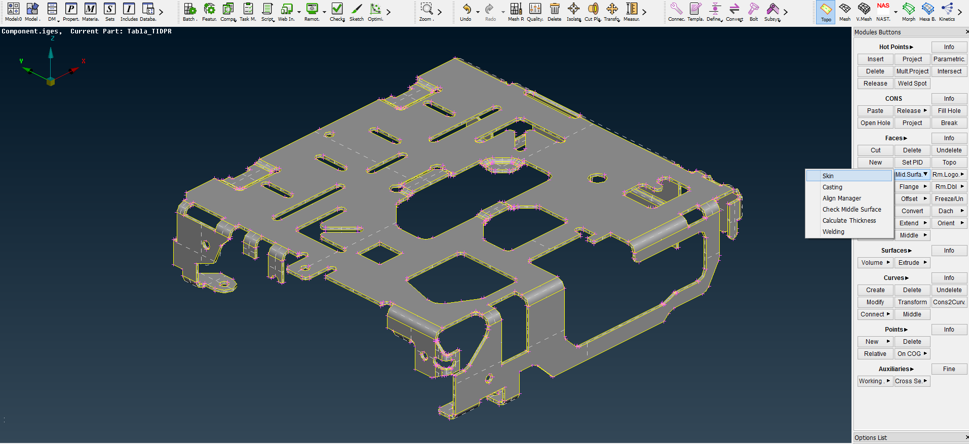 Comparing different methods of Mid-surface extraction & meshing : Skill ...