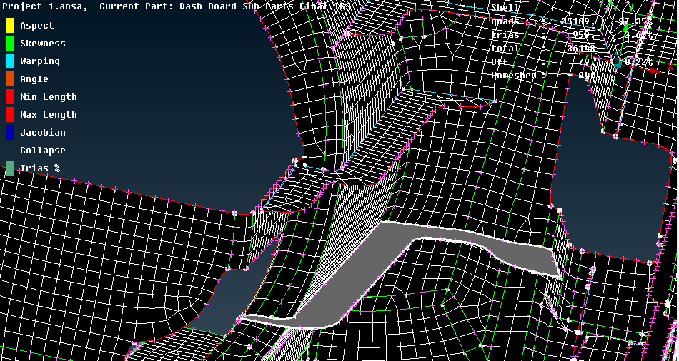 ANSA Project 1 - DASHBOARD SUB-PARTS : Skill-Lync