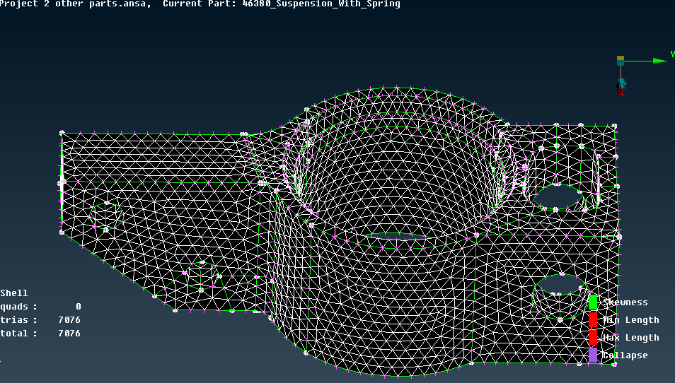 ANSA Project 2: Mid surface, modeling, and connection on rear ...