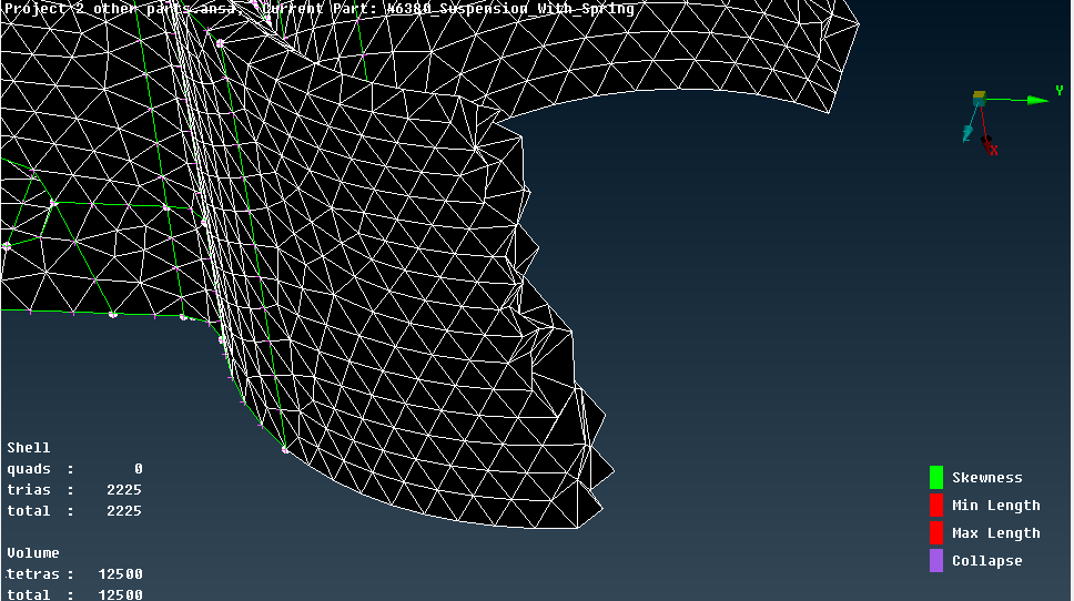 ANSA Project 2: Mid surface, modeling, and connection on rear ...