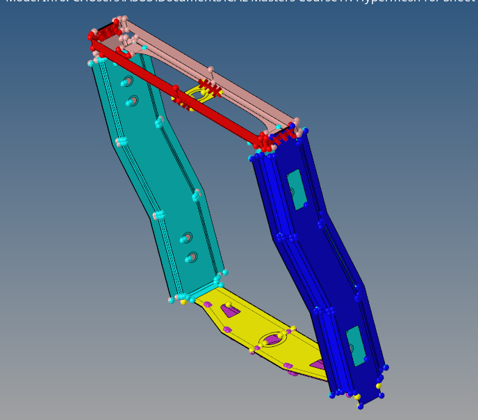 Applying connectors onto a Frame Assembly using HYPERMESH : Skill-Lync