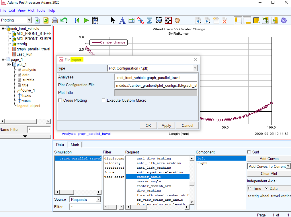 Adams challenge 5 - post processing : Skill-Lync