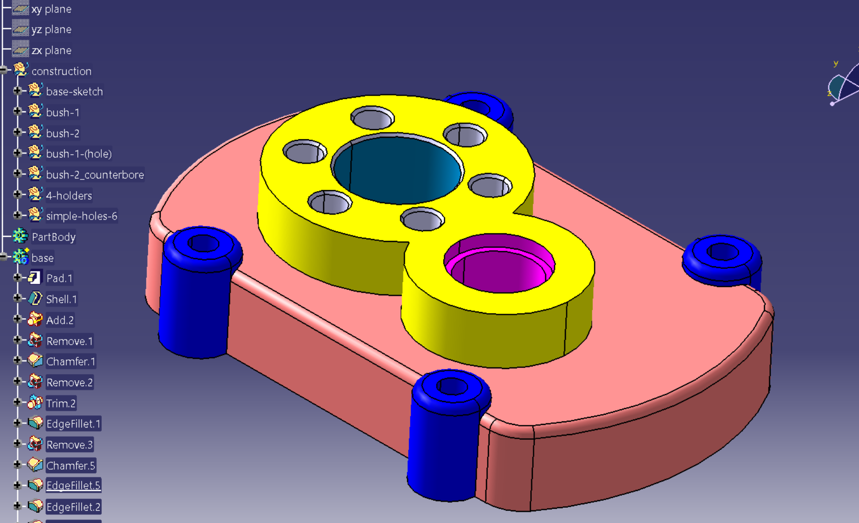 Solid-part using boolean-operations : Skill-Lync