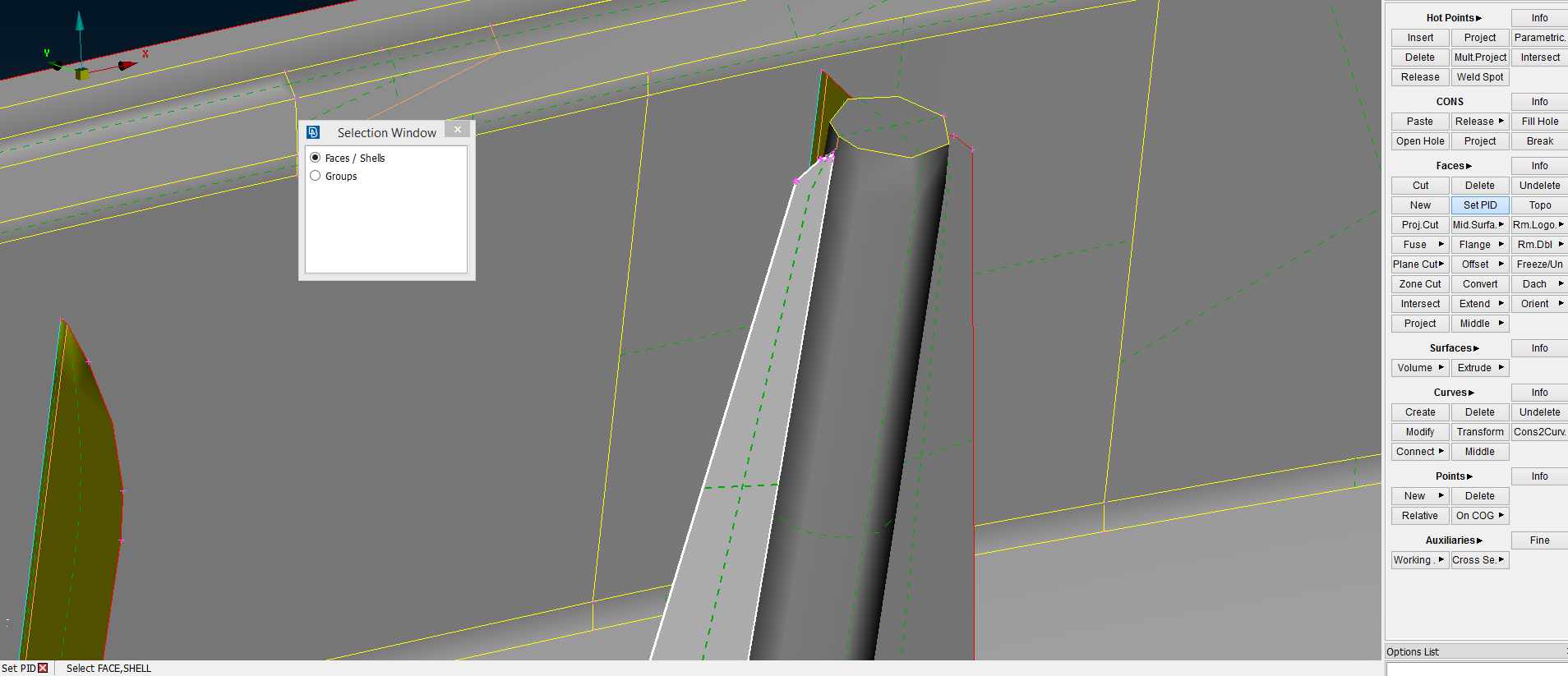 Shell Meshing of Instrument panel substrate : Skill-Lync