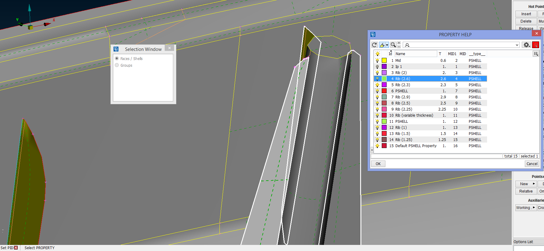 Shell Meshing of Instrument panel substrate : Skill-Lync