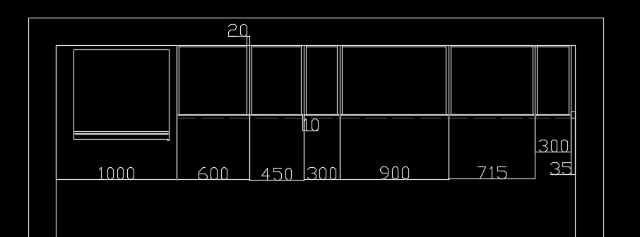 Auto Cad Project -6: Drawing of cabinet ,floor plan ,kitchen ,column ...