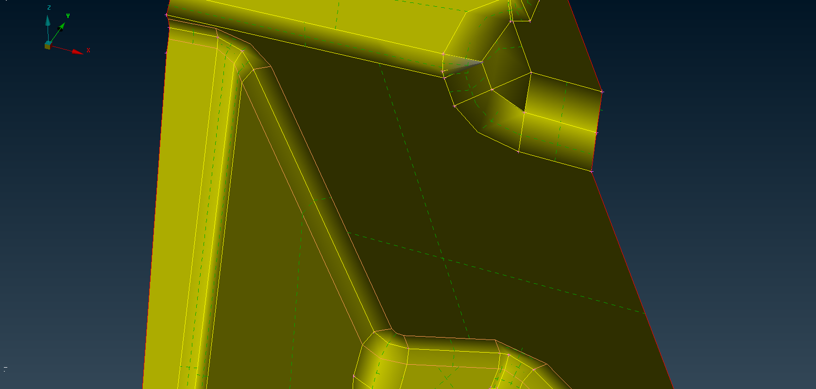 Shell Meshing of Instrument panel substrate : Skill-Lync