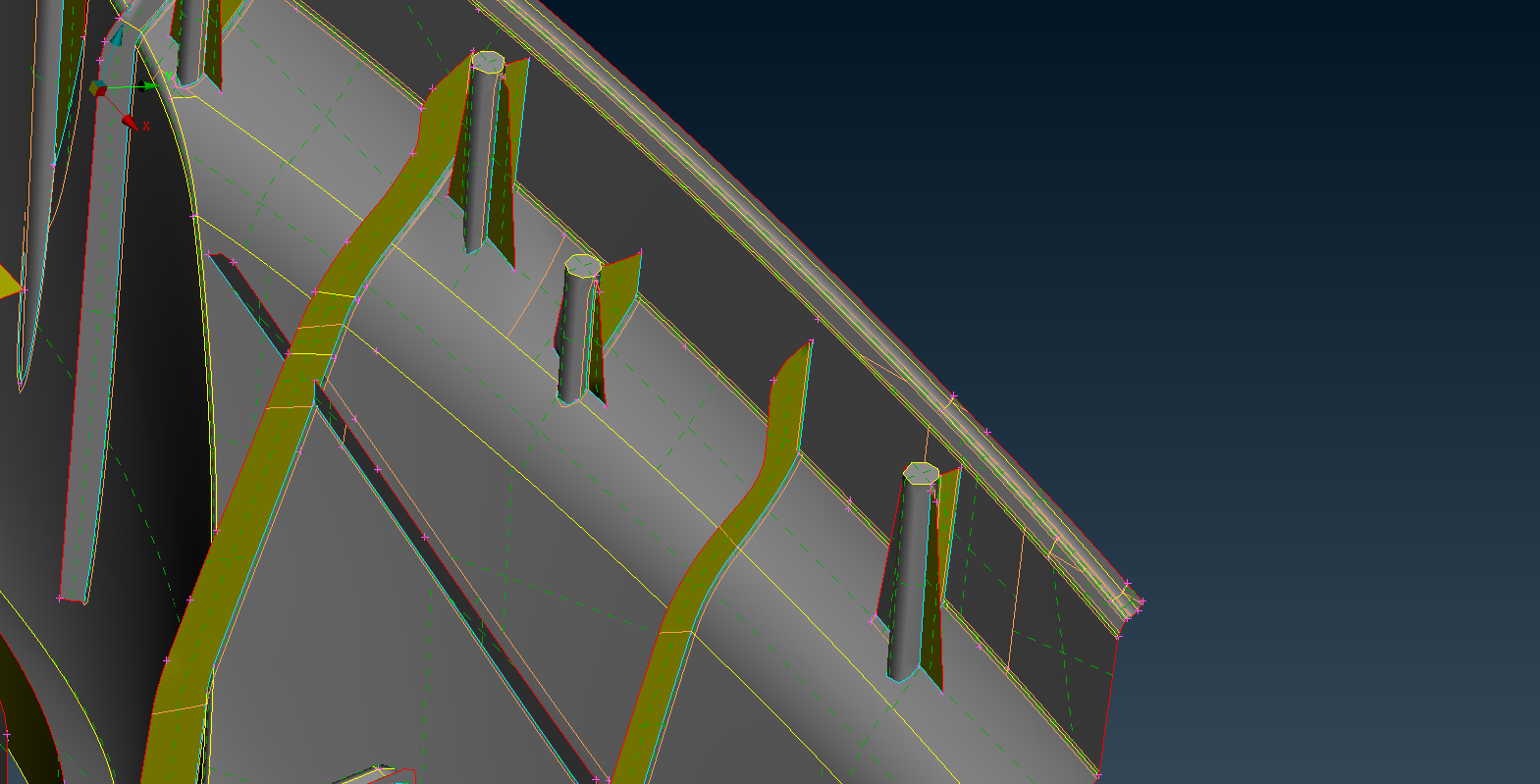 Shell Meshing of Instrument panel substrate : Skill-Lync