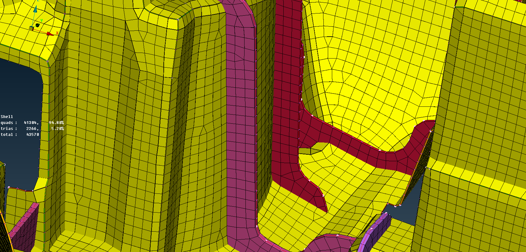 Shell Meshing of Instrument panel substrate : Skill-Lync