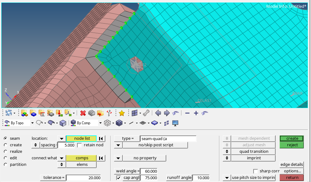 Creating 1D Connectors for the given Frame component using Hypermesh : Skill-Lync