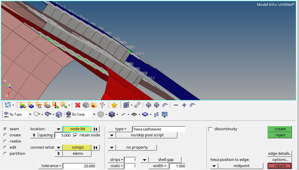 Creating 1D Connectors for the given Frame component using Hypermesh : Skill-Lync