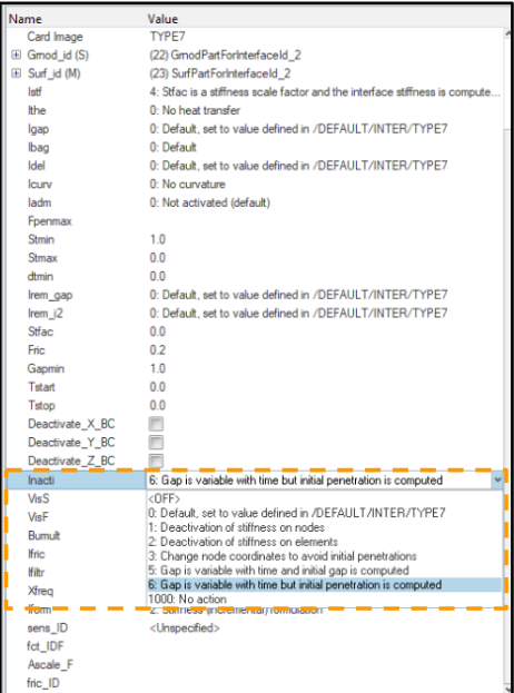To study the Interfaces used in HYPER-MESH for defining the contact ...