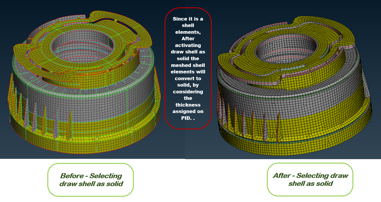 Performed shell mesh for a PLASTIC BOTTLE CAP - using ANSA : Skill-Lync