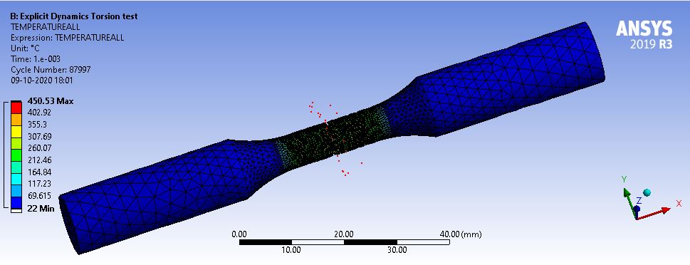 Tension and Torsion test on a specimen using Explicit Dynamics Module ...