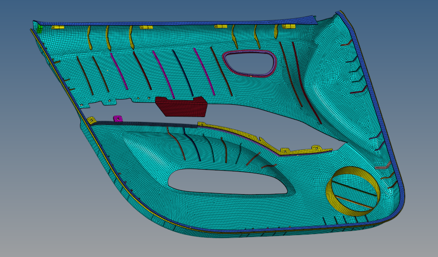 HYPERMESH Project 1 - 2D meshing of interior plastic component of a car ...