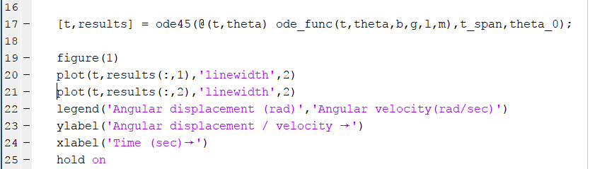 Simulating motion of simple pendulum by solving second order ODE : Skill-Lync