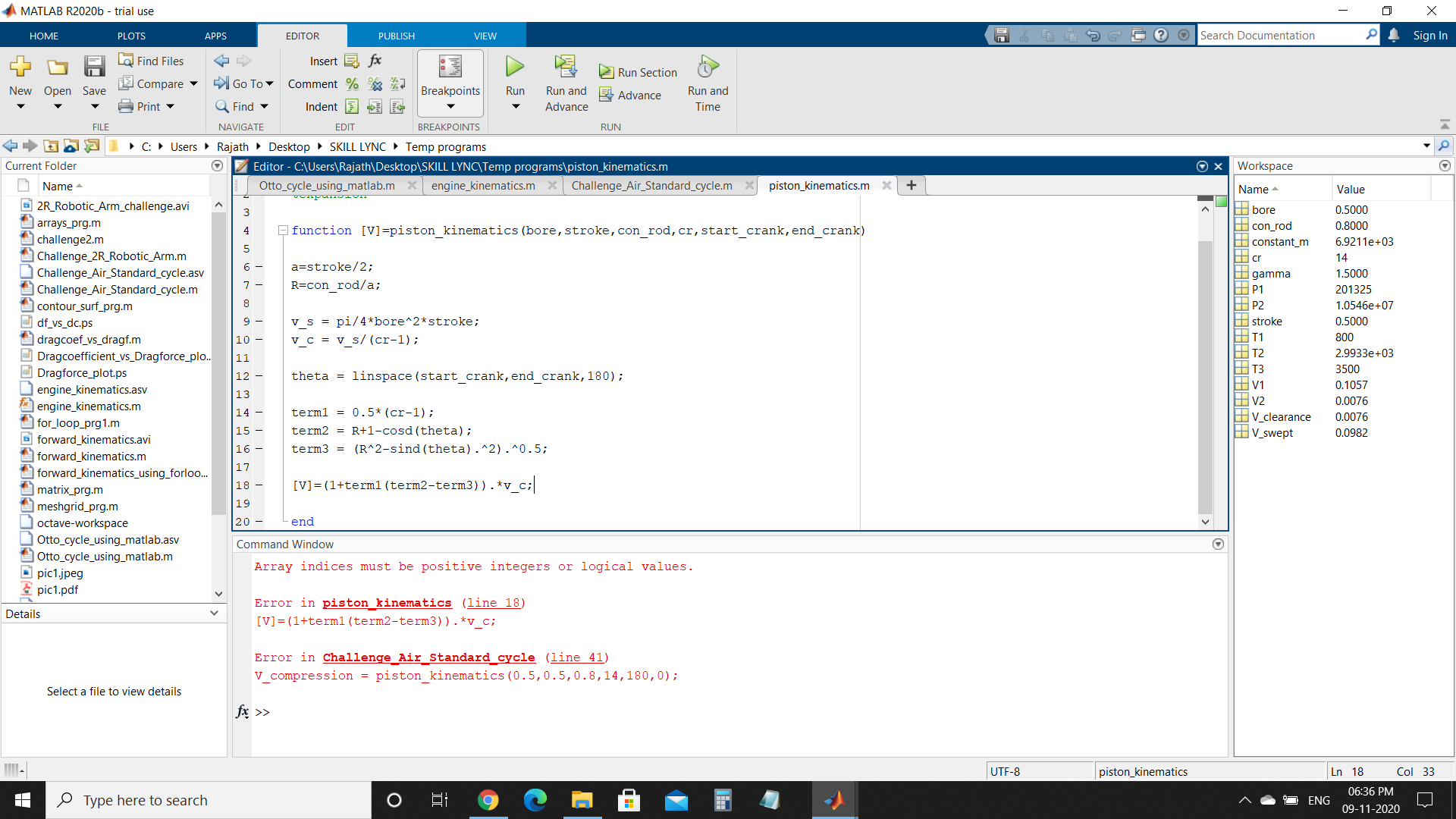 REPRESENTATION OF AN OTTO CYCLE THROUGH P-V DIAGRAM AND TO CALCULATE ITS THERMAL EFFICIENCY IN ...