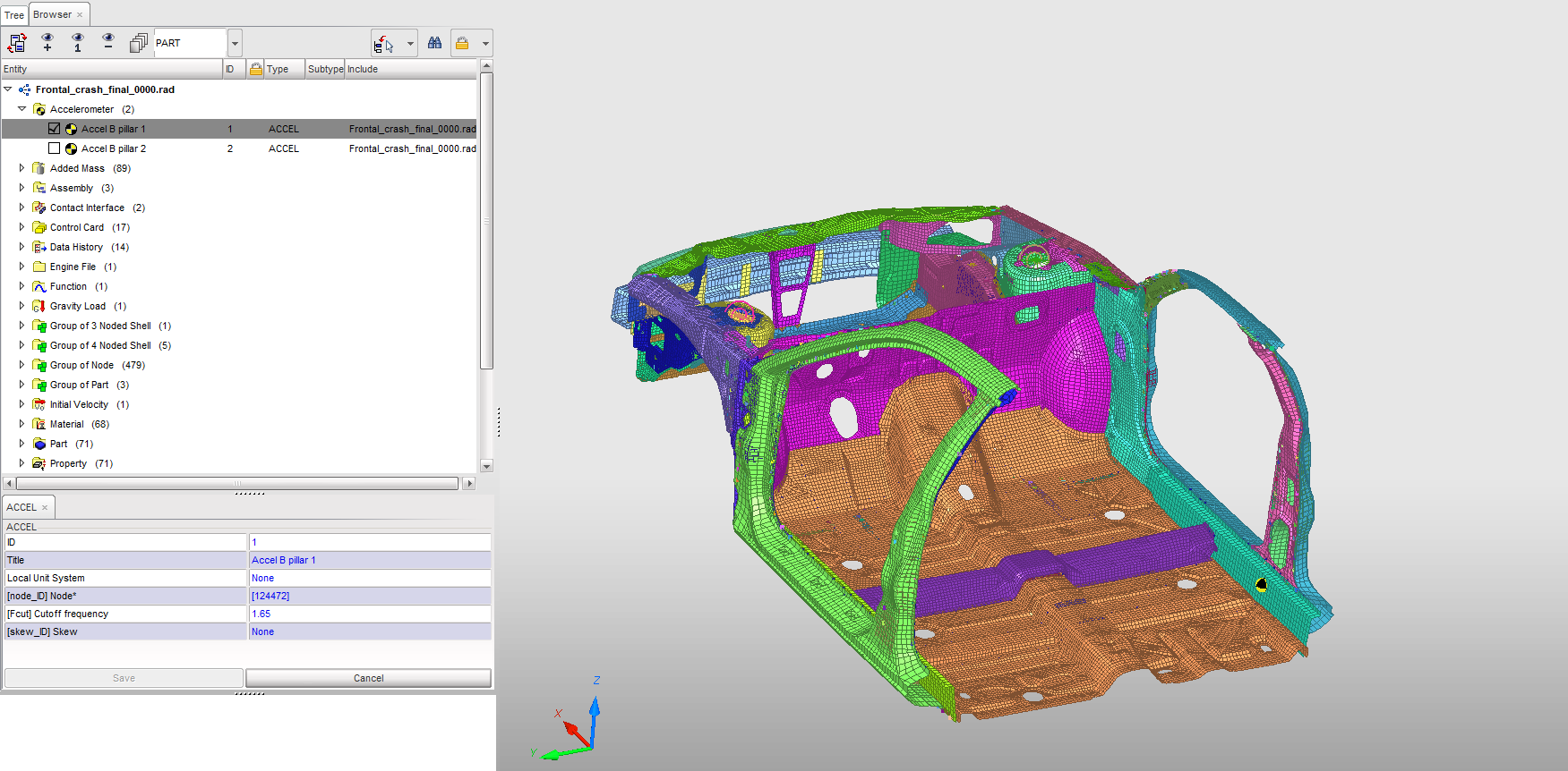 Frontal Car Crash simulation of Dodge Neon BIW using Radioss ...