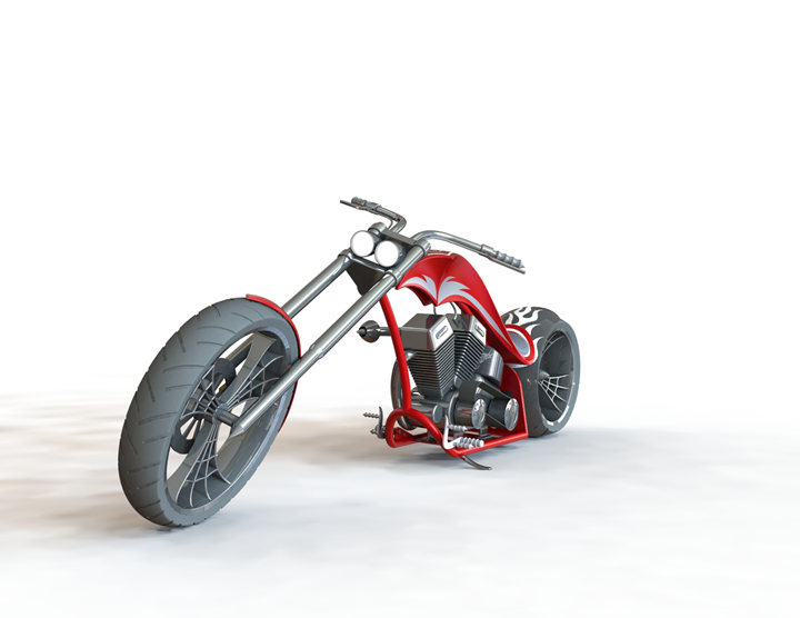 Designing an American Chopper with Photo realistic rendering