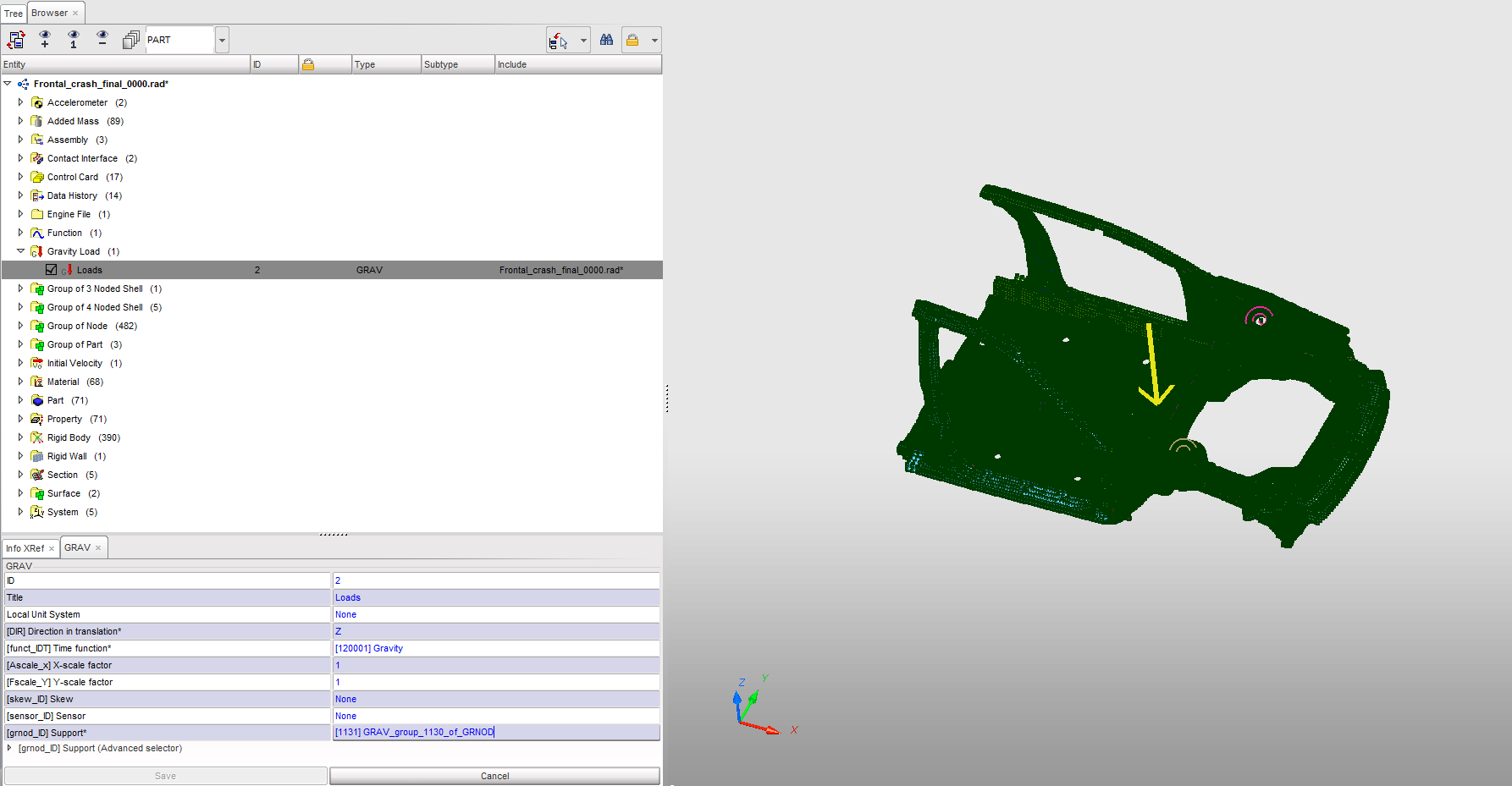Frontal Car Crash simulation of Dodge Neon BIW using Radioss ...