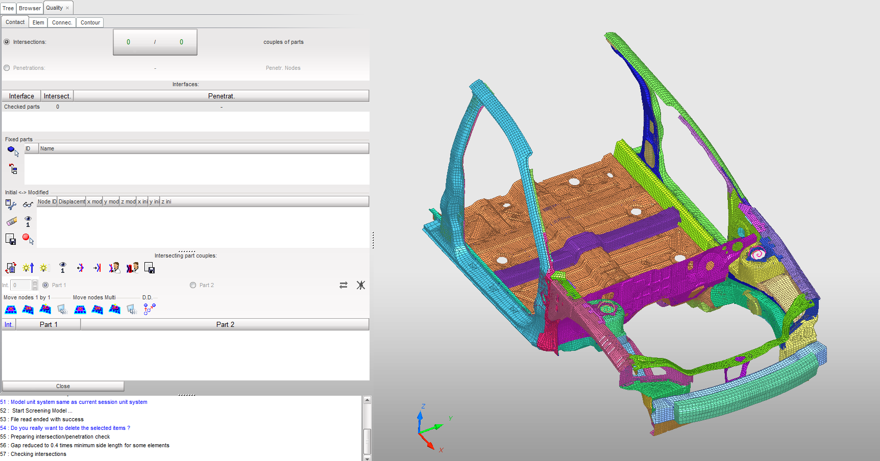 Frontal Car Crash simulation of Dodge Neon BIW using Radioss ...
