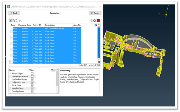 Pre-processing of dashboard or instrument panel of car using ANSA ...