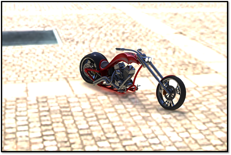 Designing an American Chopper with Photo realistic rendering