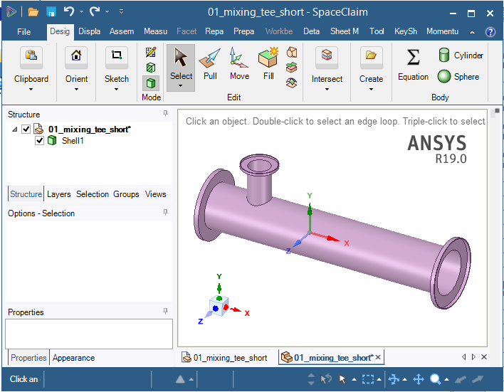 Mixing Efficiencies for Tee Pipes using Ansys Fluent : Skill-Lync