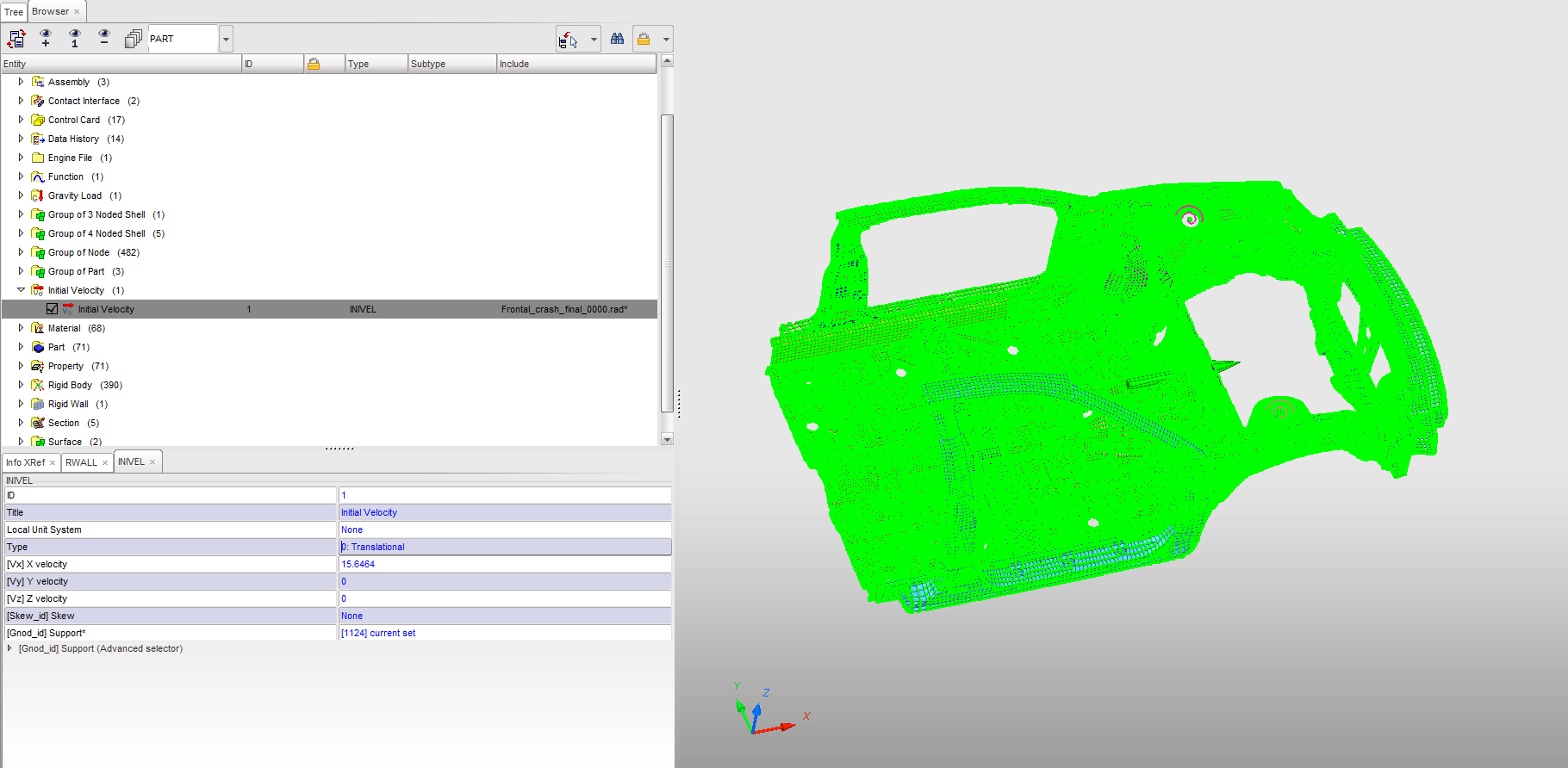 Frontal Car Crash simulation of Dodge Neon BIW using Radioss ...