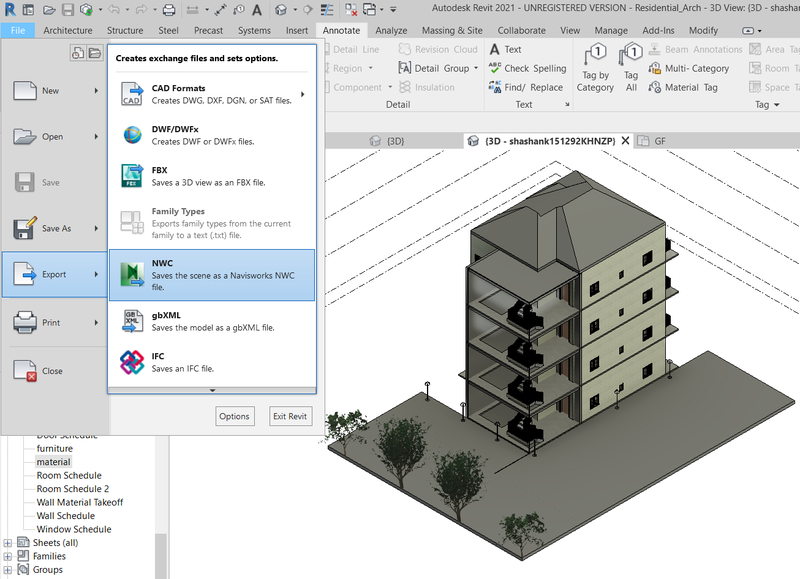 REVIT_Naviswork_Project- 4 : Skill-Lync