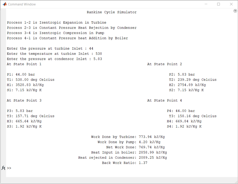 To develop a Rankine Cycle Simulator using MATLAB® : Skill-Lync