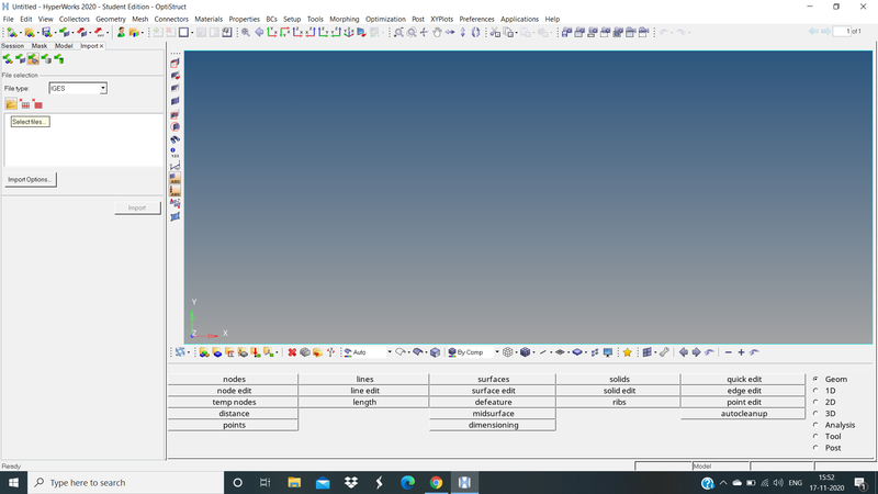 CREATE 1D ELEMENTS ON GIVEN COMPONENT : Skill-Lync