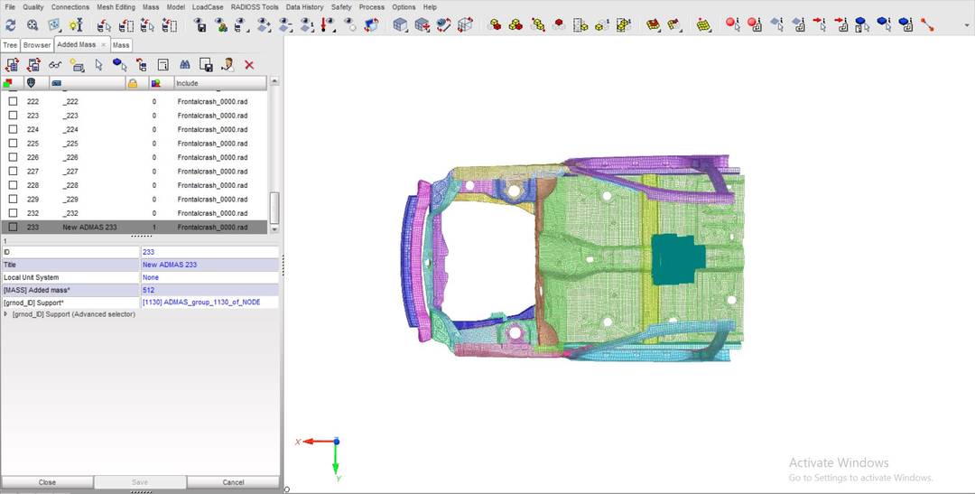 Frontal crash BIW : Skill-Lync