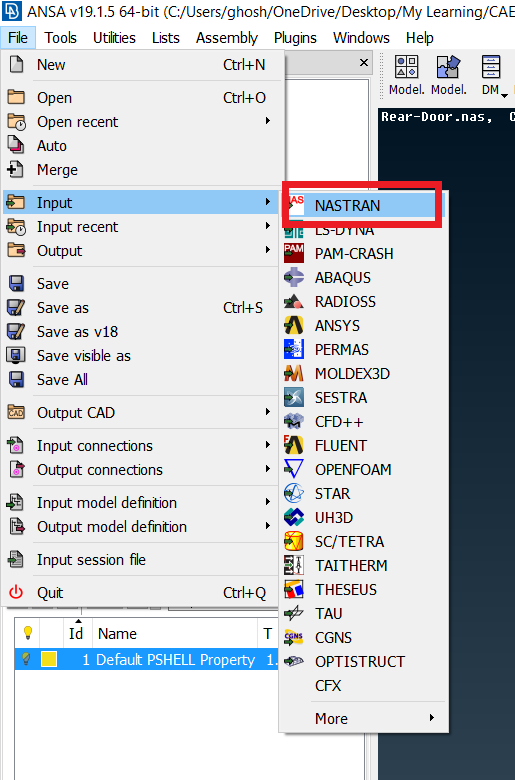 Assign suitable connections to FE model of a automotive rear door using ...
