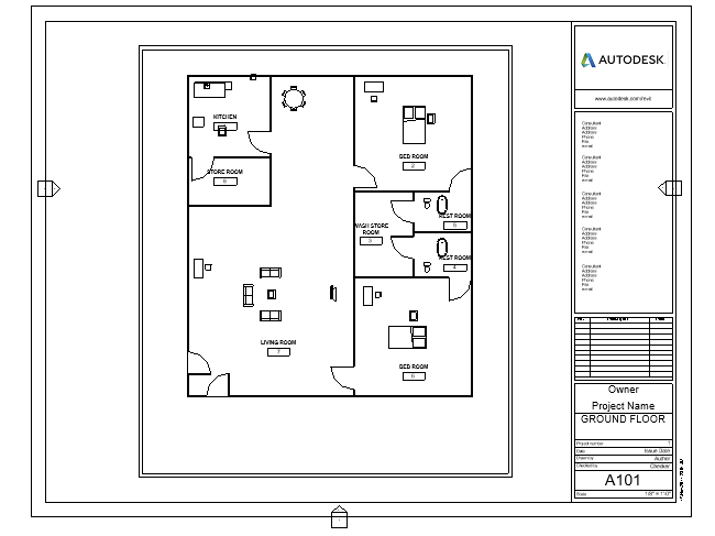 REVIT_3D Rendering of a House plan_Project 1 : Skill-Lync