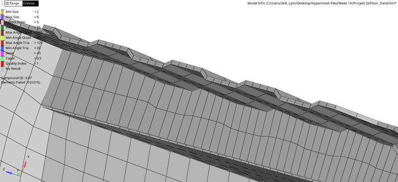 Shell Meshing on a Wheel Floor Panel using Hypermesh. : Skill-Lync