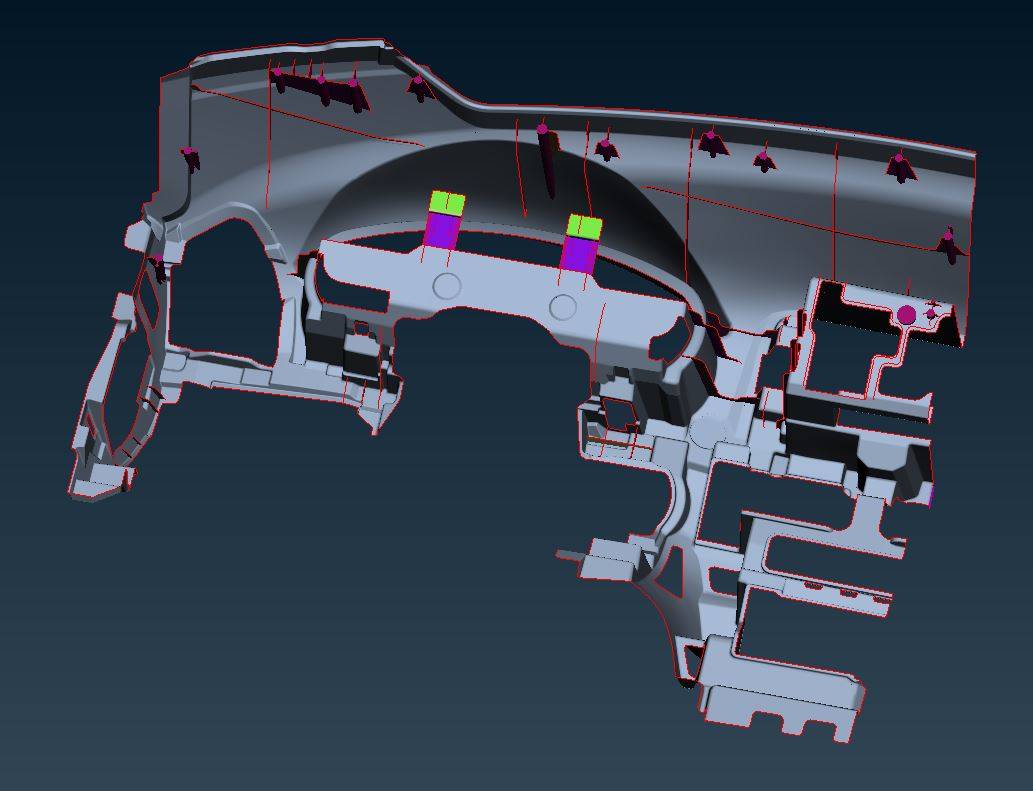 Meshing of an Instrument Panel (IP) using ANSA : Skill-Lync