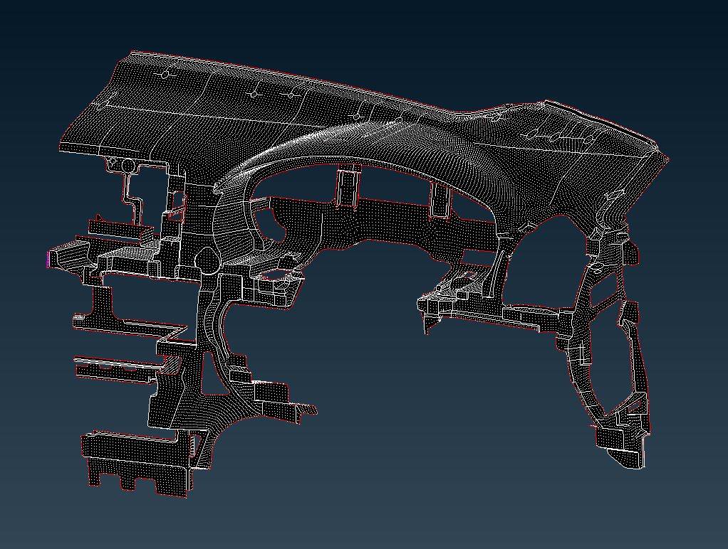 Meshing of an Instrument Panel (IP) using ANSA : Skill-Lync