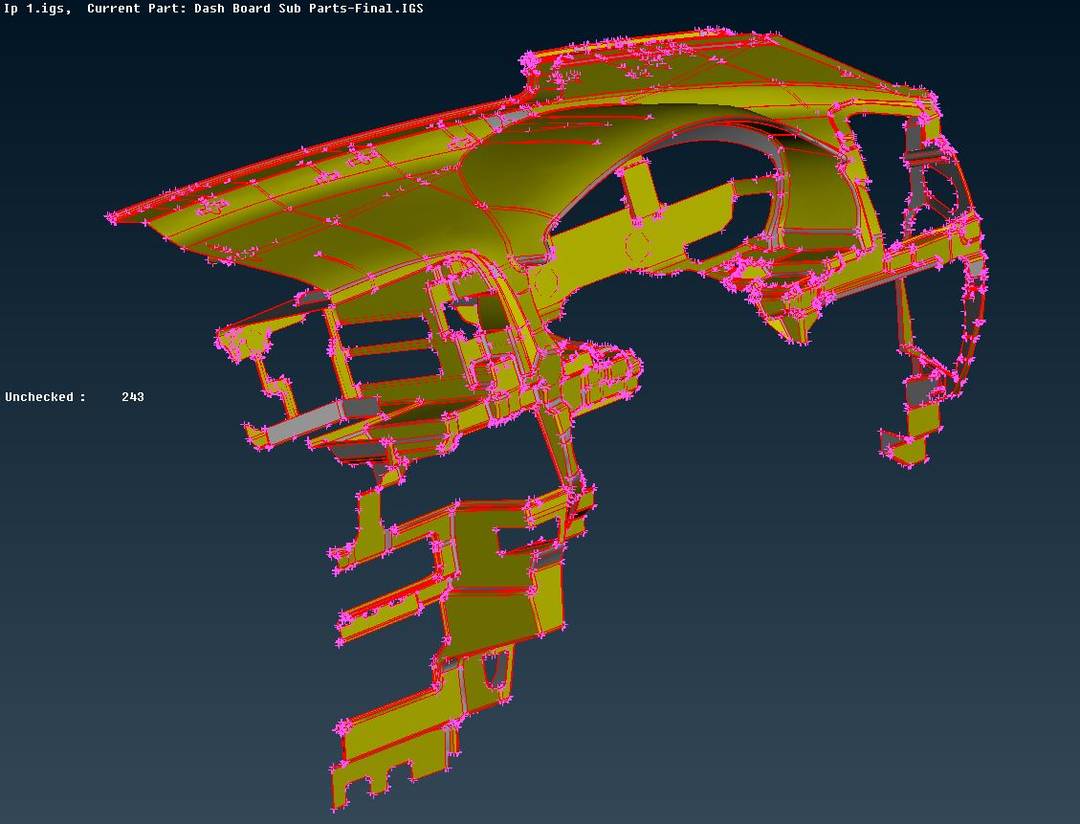 Meshing of an Instrument Panel (IP) using ANSA : Skill-Lync