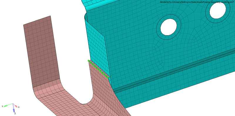 1D Connections for the given model using Hypermesh : Skill-Lync