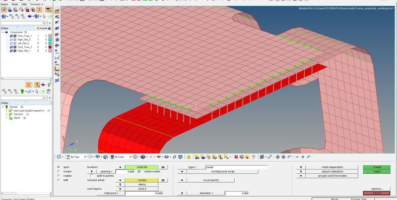 Create connectors for the model using Hypermesh : Skill-Lync