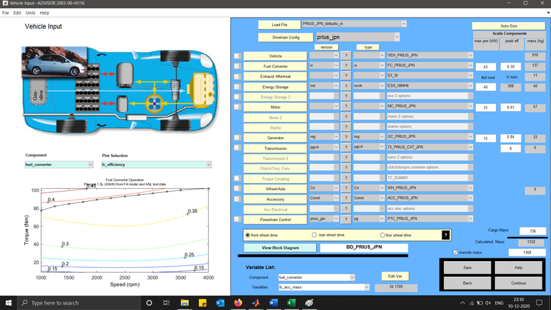 ADVISOR Tool Simulation on EV and Toyota Prius : Skill-Lync