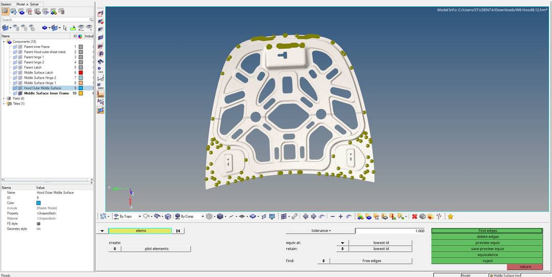 Create a meshing for hood Model Using Hypermesh : Skill-Lync