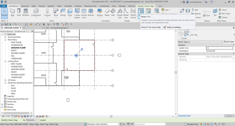 REVIT_ Plan, 3D View & Structural Drawings_Project 2 : Skill-Lync