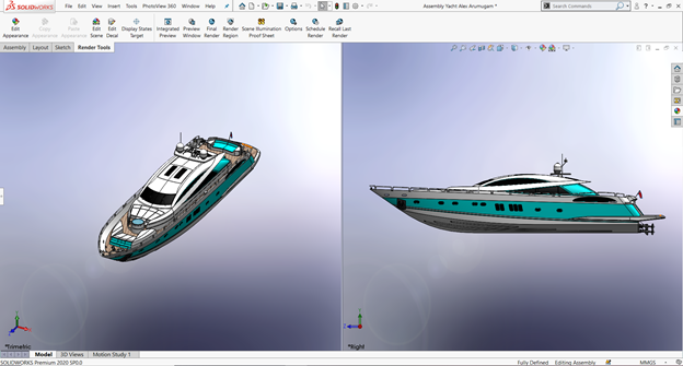 Surface Modelling of the American Predator Yacht : Skill-Lync