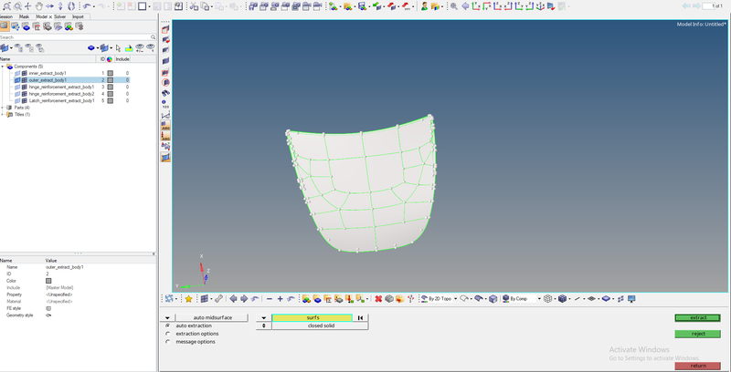 SHELL MESH ON HOOD BY HYPERMESH : Skill-Lync