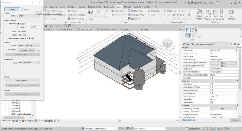 REVIT_ Plan, 3D View & Structural Drawings_Project 2 : Skill-Lync