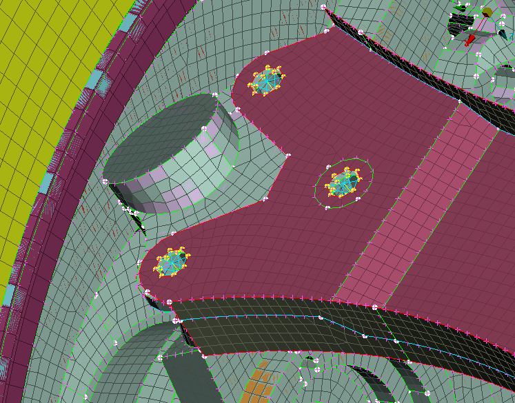 Pre-processing of a rear suspension model of an automobile in ANSA ...