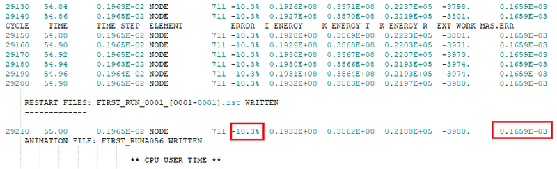 Comparison of results with base simulation and improved shell element ...
